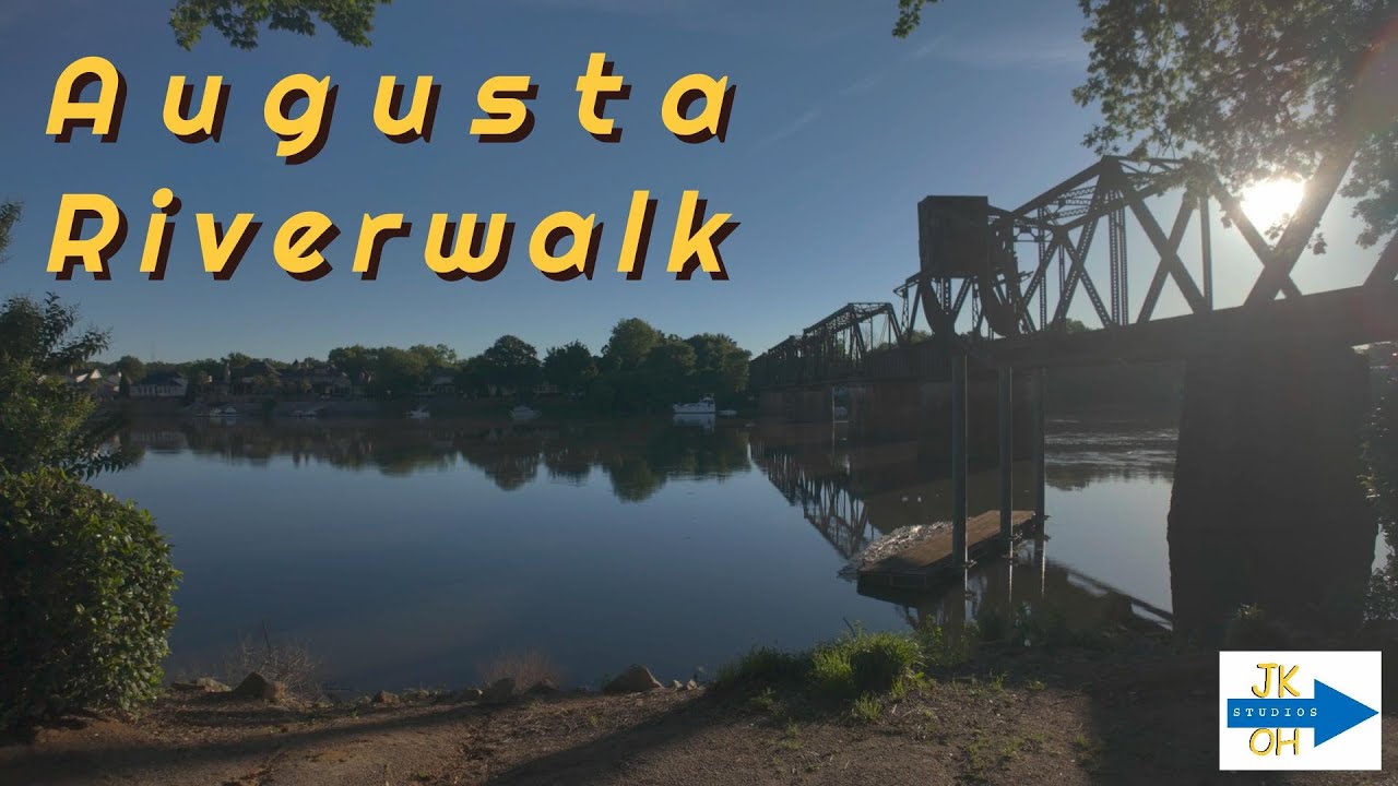 Bridges and Waterfront Views at Augusta Downtown River Walk - YouTube