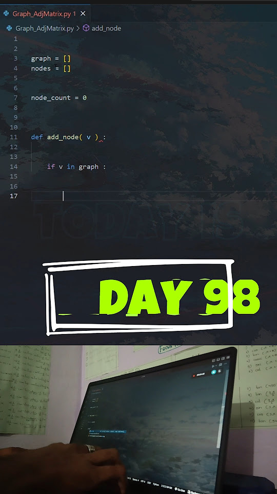 Day 98 😃💻🍃 😶‍🌫️ Implementing Graphs How Programmers Do Code Enjoy Codingdays Day98 Coding 