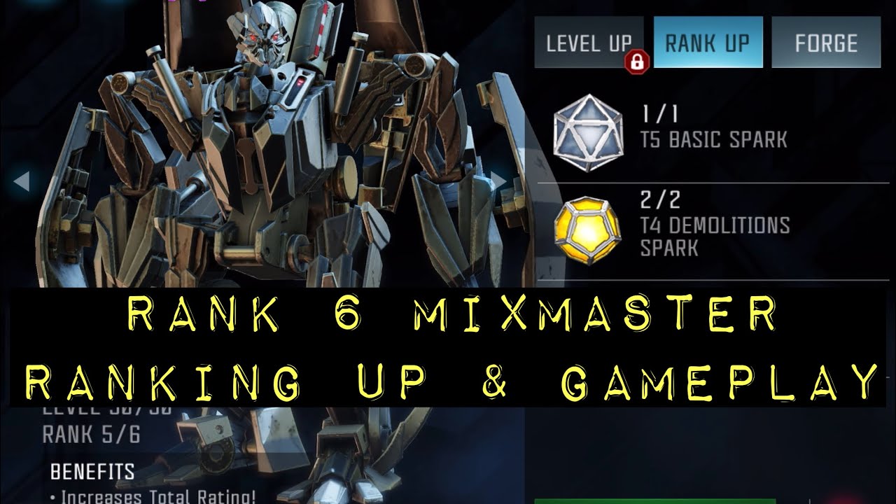 Ranking Up MIXMASTER & Gameplay Test Run — Transformers: Forged to ...