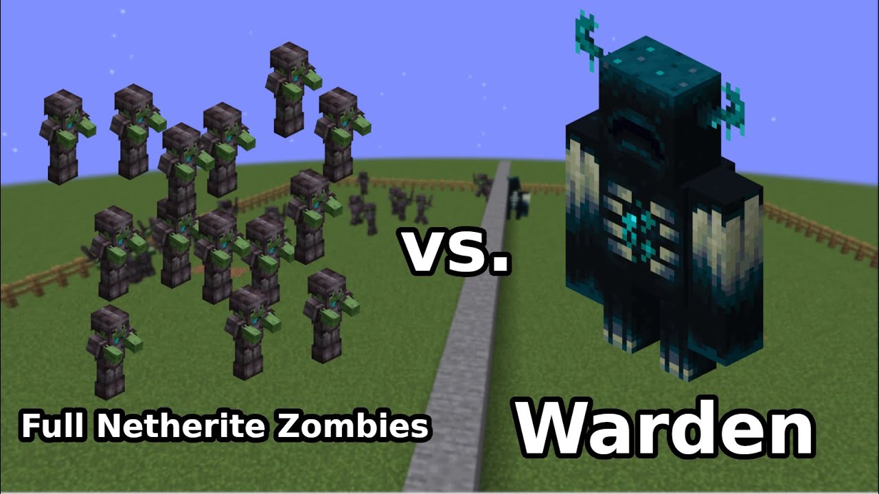 How many FULL NETHERITE ZOMBIES does it take to beat the WARDEN in ...
