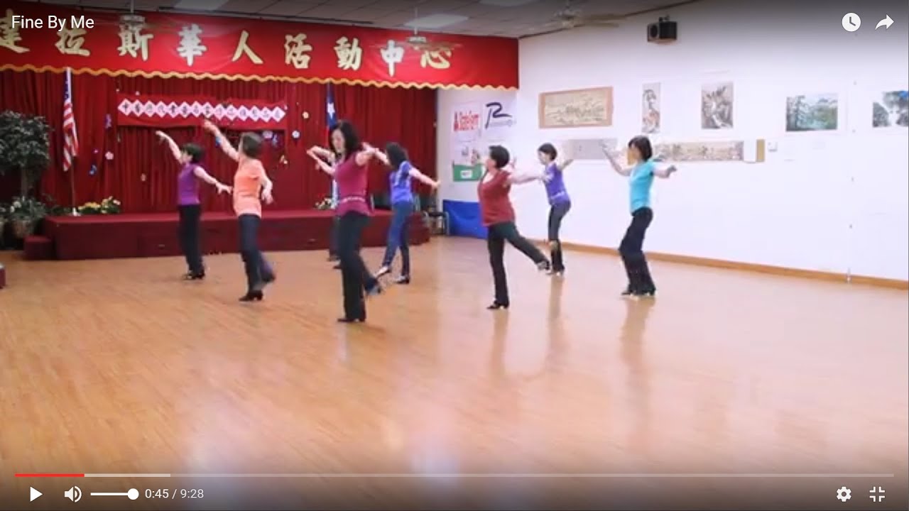 Fine By Me - Line Dance (Dance & Teach) - YouTube