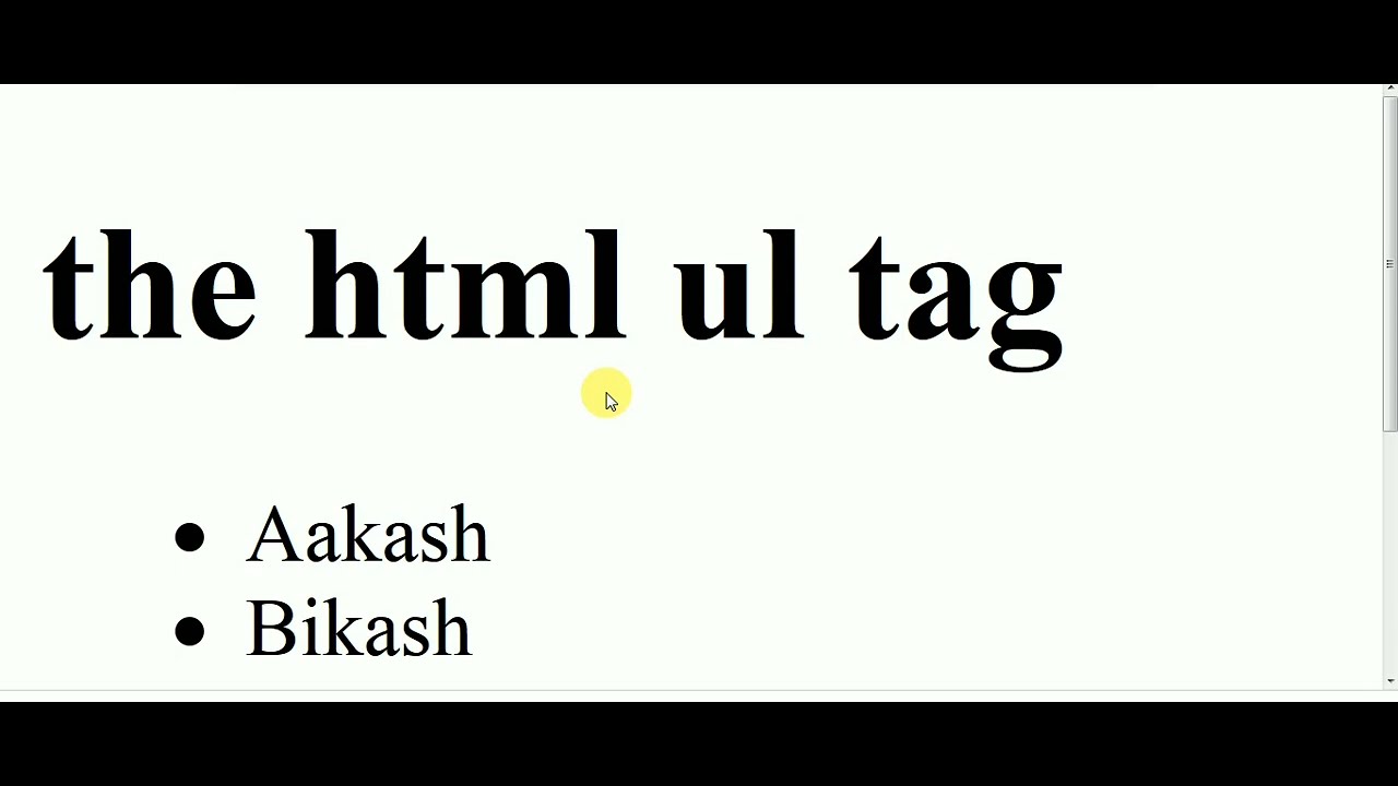 The Html Ul Tag Coding Htmltags Html Html5 Htmltutorial Youtube 6319