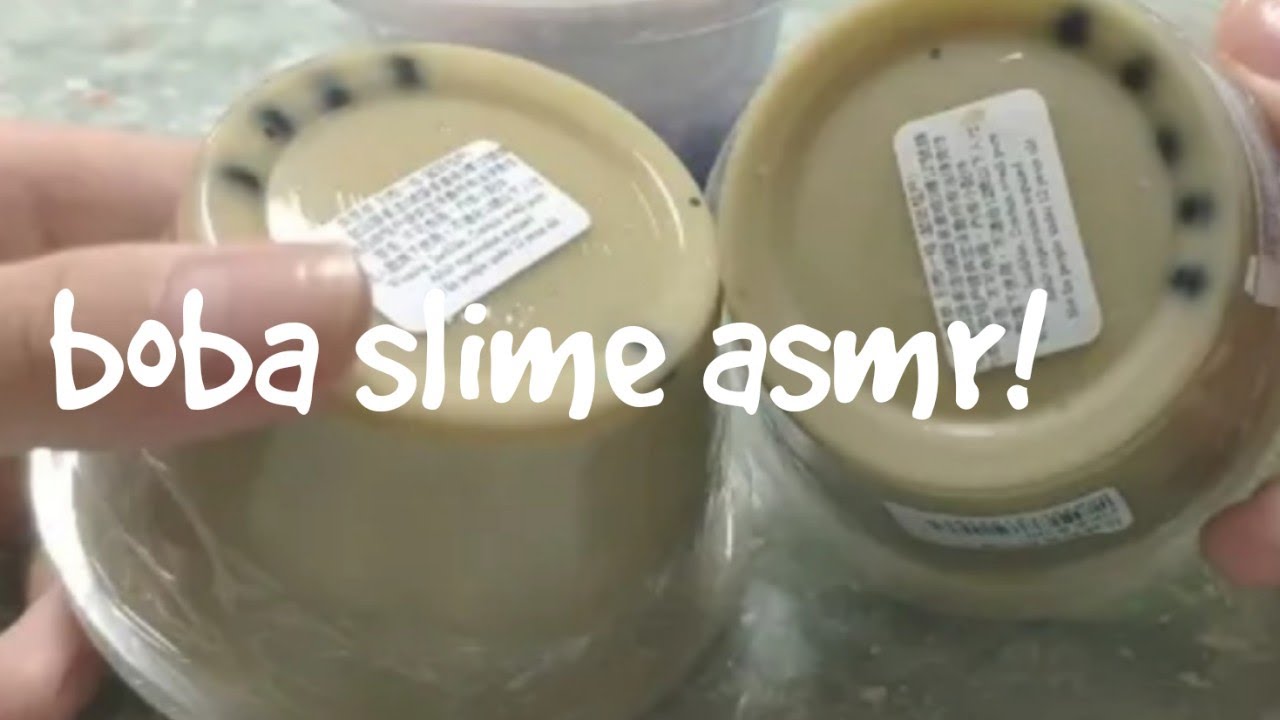 boba tea slime asmr! bubble milk tea slime asmr - YouTube