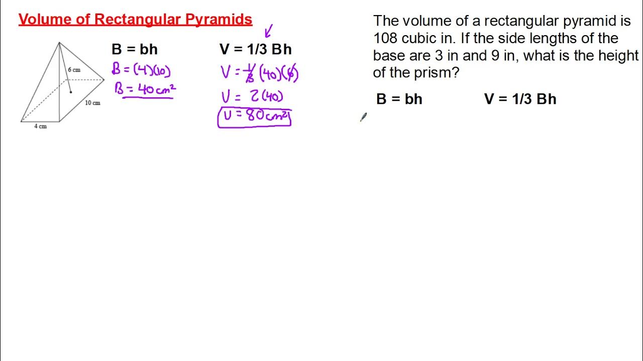 Volume of Rectangular Pyramids - YouTube