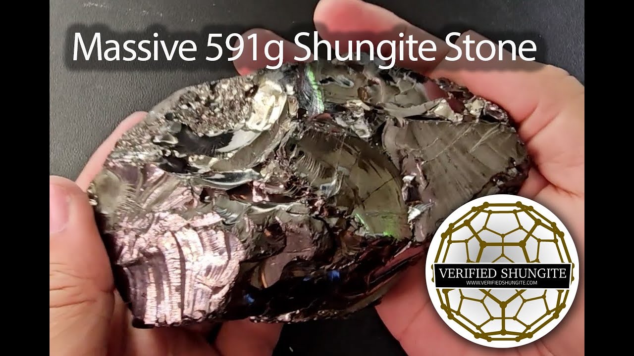 Giant #Shungite Type 1 Stone - 591grams 1.3 Pounds! - YouTube