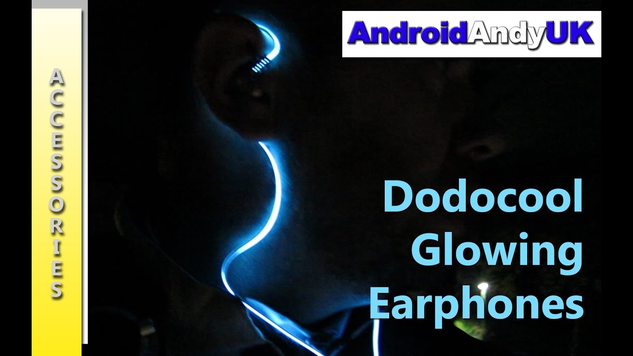 Dodocool Glowing Blue Light In Ear Stereo Sport Earphones - YouTube