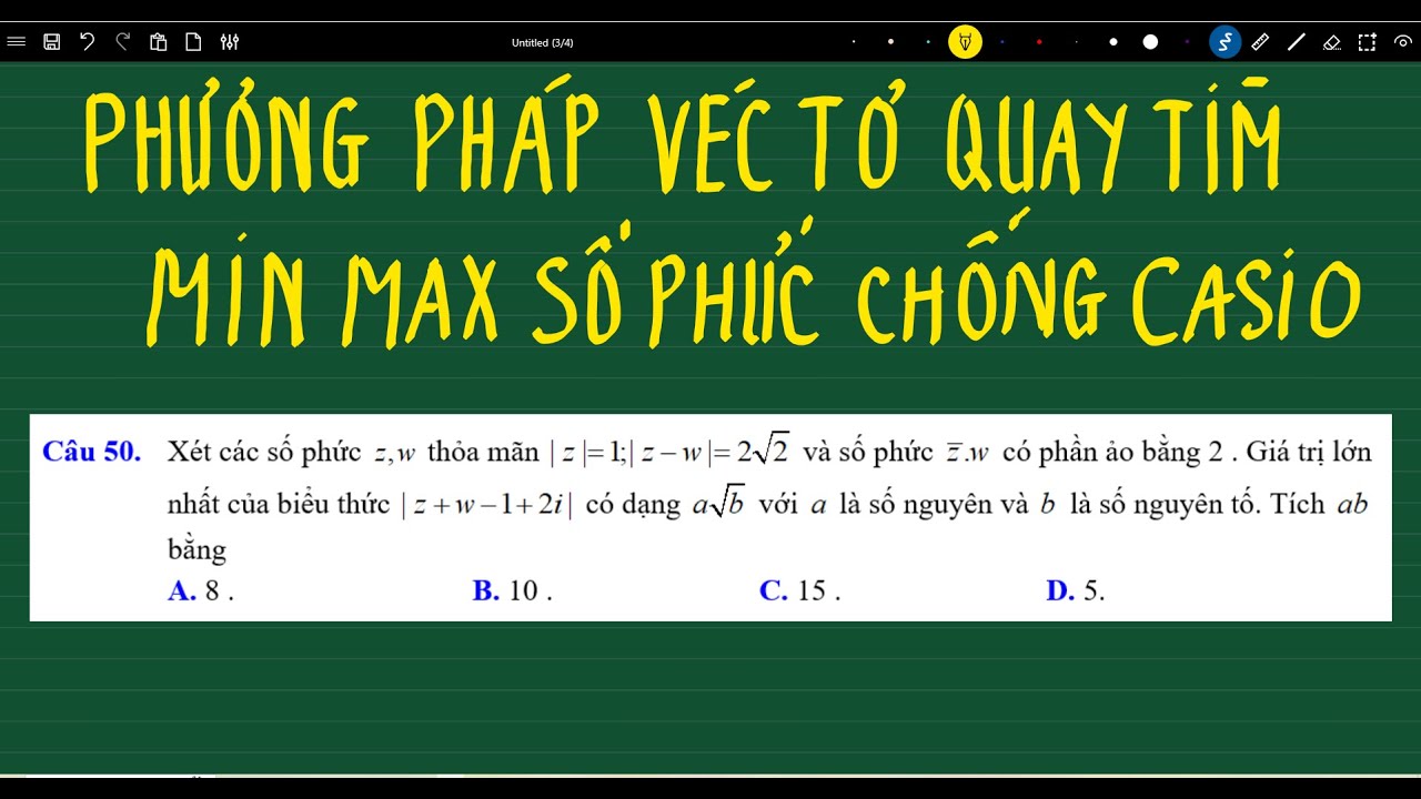 Phương pháp vector quay tìm min max số phức chống bấm máy tính - VDC ...