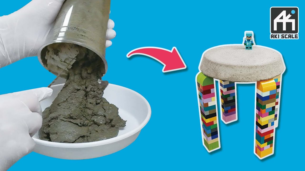 How to make a LEGO CEMENT stool / DIY STOOL / DIY LEGO IDEAS - YouTube