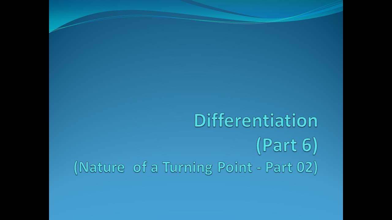 Differentiation for Beginners 06 - YouTube