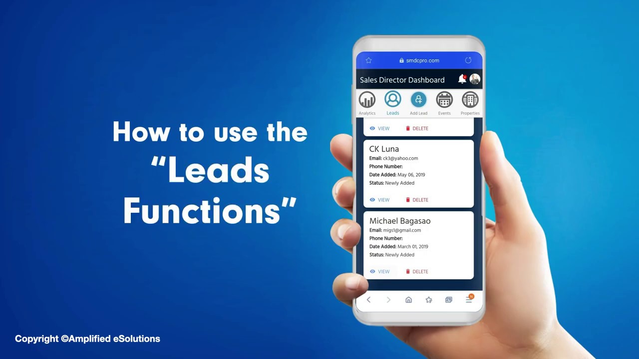 How To Use The Leads Functions on SMDC PRO - YouTube