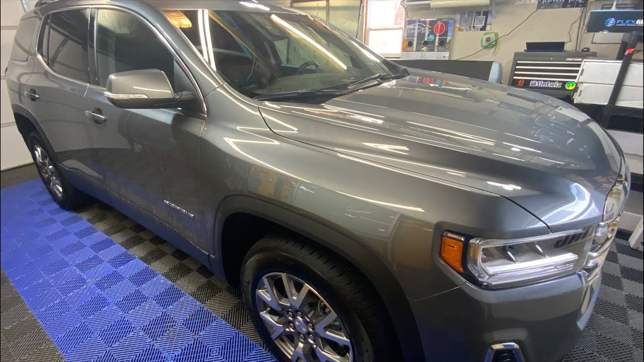 2022 GMC Acadia live two front and windshield strip Carbon Window Tint ...