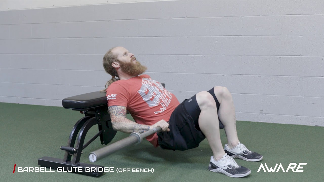 Barbell Glute Bridge (Off Bench) - YouTube