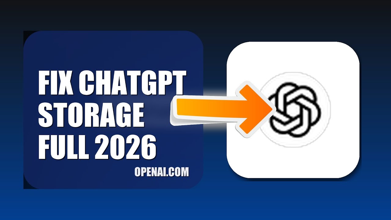 How To Fix ChatGPT Storage Full 2026 - YouTube