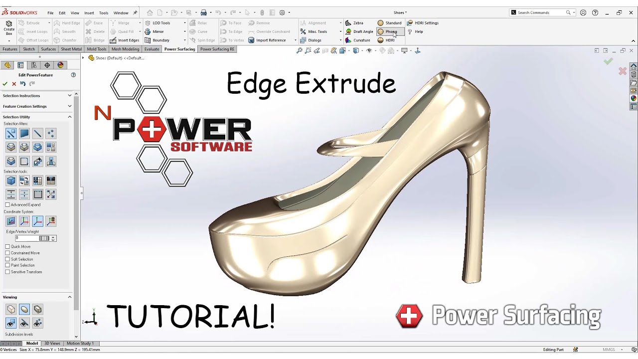 Edge Extrude | Power Surfacing | SOLIDWORKS® - YouTube