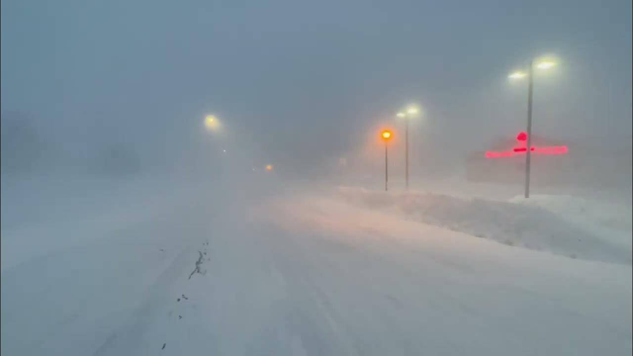 Blizzard Brings Whiteout Conditions to New York State - YouTube