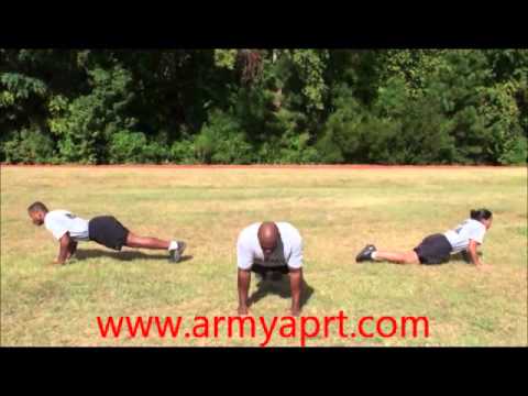 Army PRT push up video - YouTube