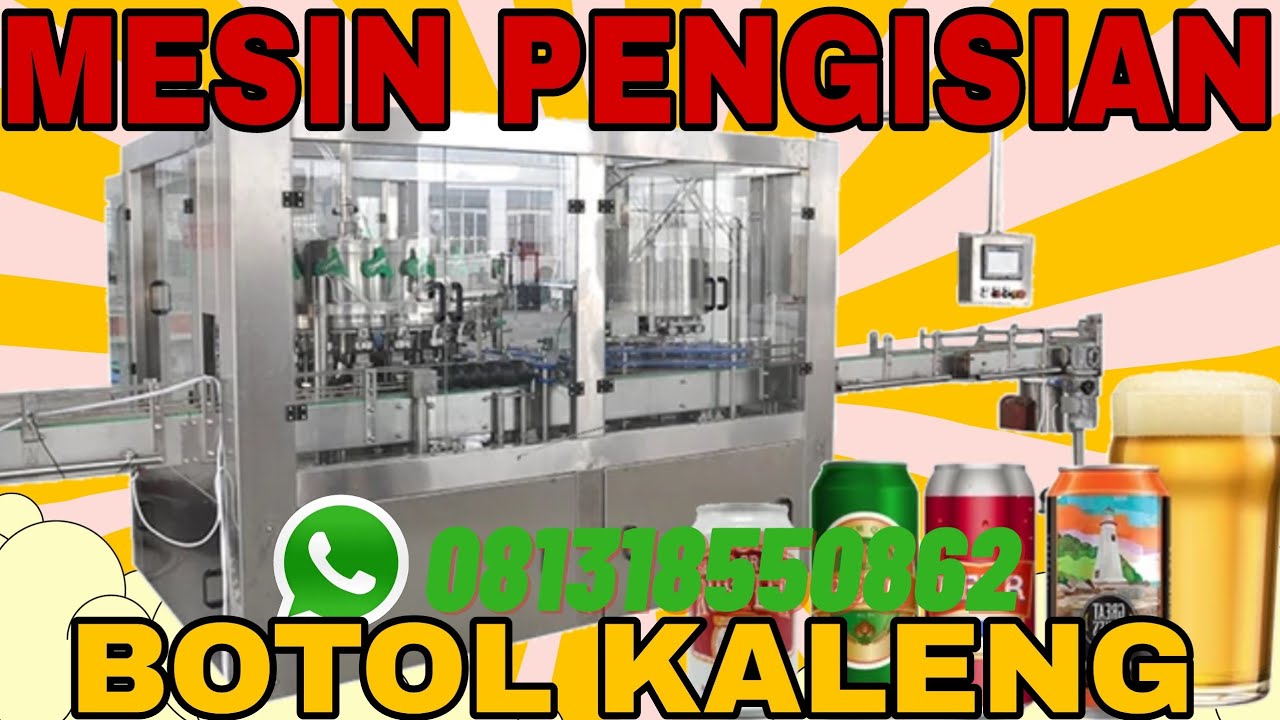 Mesin Pengisian Botol Kaleng Otomatis | Pabrik Minuman kemasan Kaleng ...