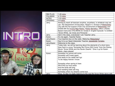 RADIO BASED INSTRUCTION SAMPLE SCRIPT English |Opening & Closing Spiel ...