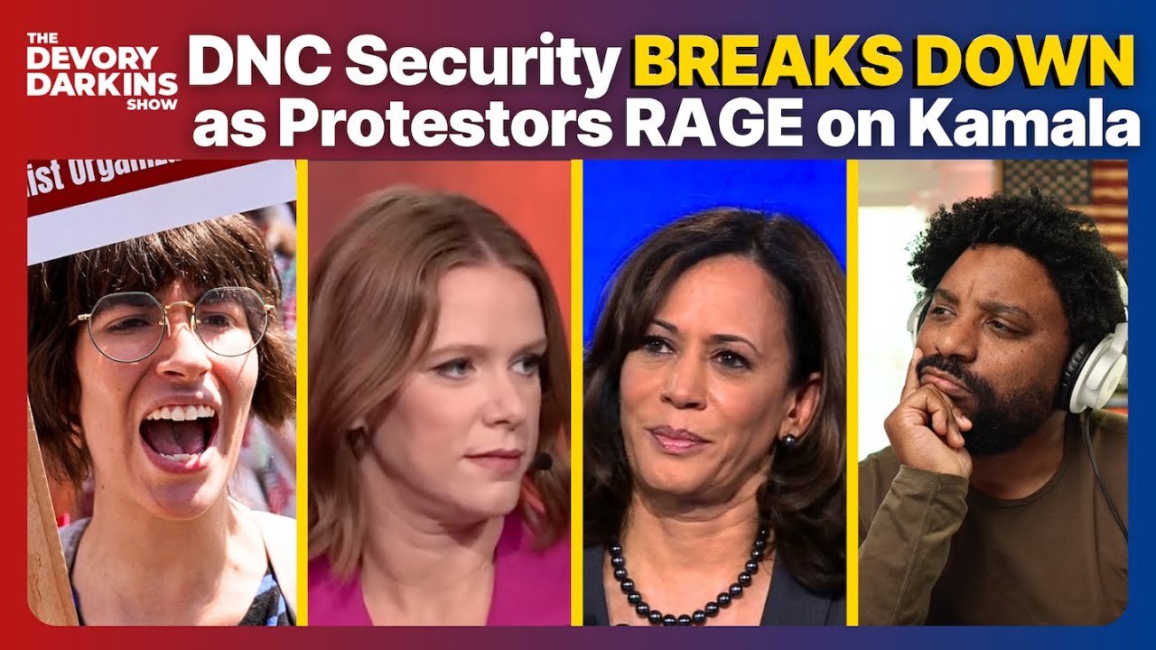 DNC Security BREAKS DOWN as Protesters RAGE AGAINST Kamala - YouTube