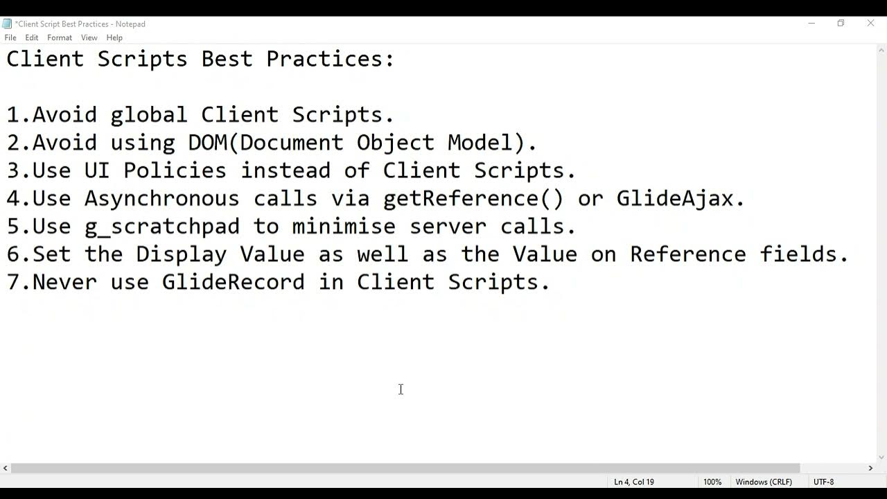 Client Script Best Practices - YouTube