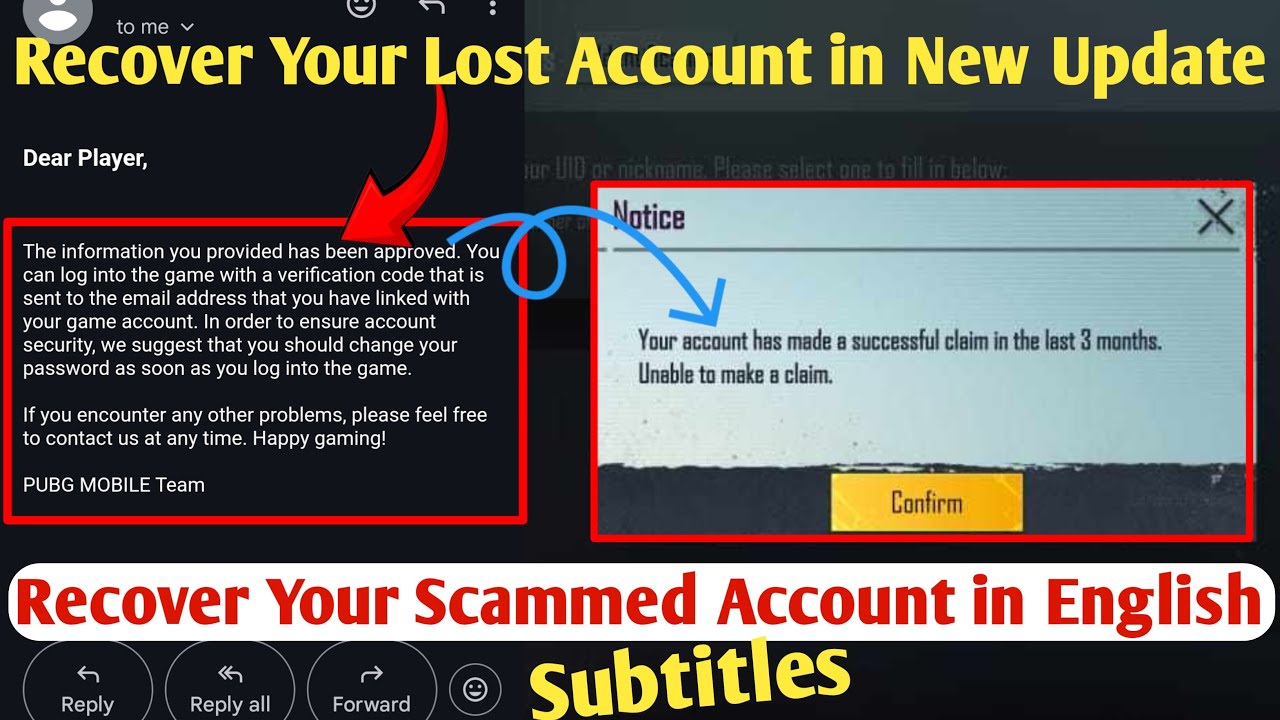 How to recover pubg lost & scammed account in new update | Wash all ...