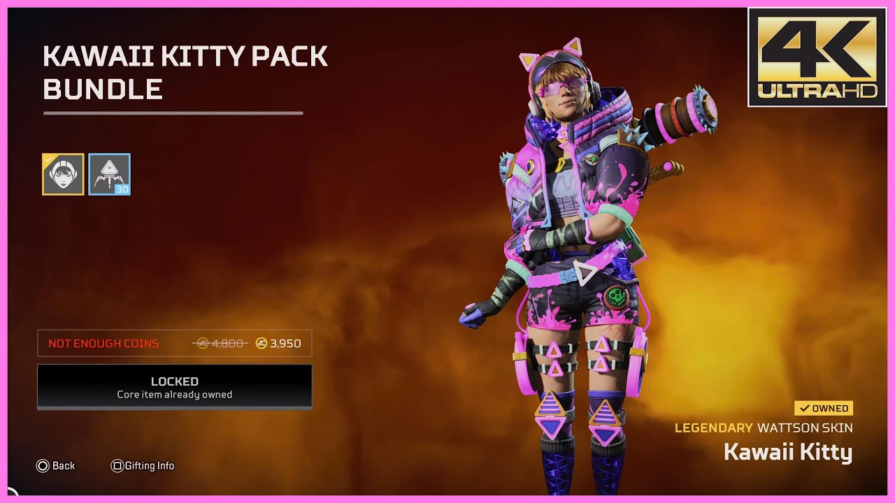 [4K 60FPS HDR] *WATTSON*-KAWAII KITTY SKIN -(SHOWCASE FIRST AND THIRD ...