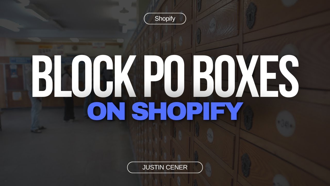 How To Block PO Box Orders On Shopify - YouTube