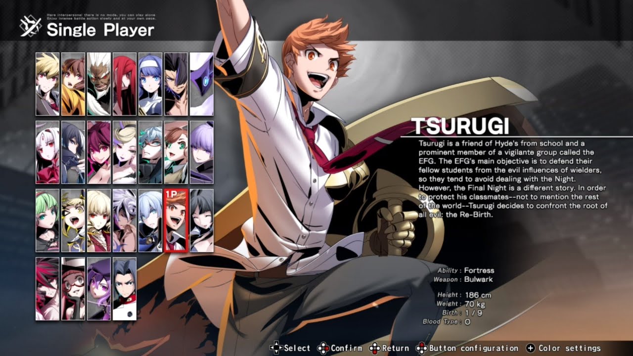 Under Night In-Birth II Arcade Mode Tsurugi - YouTube