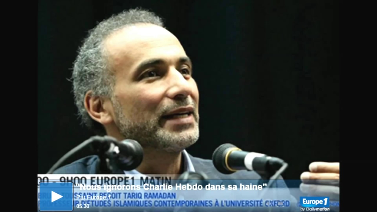 Tariq Ramadan - Ignorons Charlie Hebdo dans sa haine - YouTube