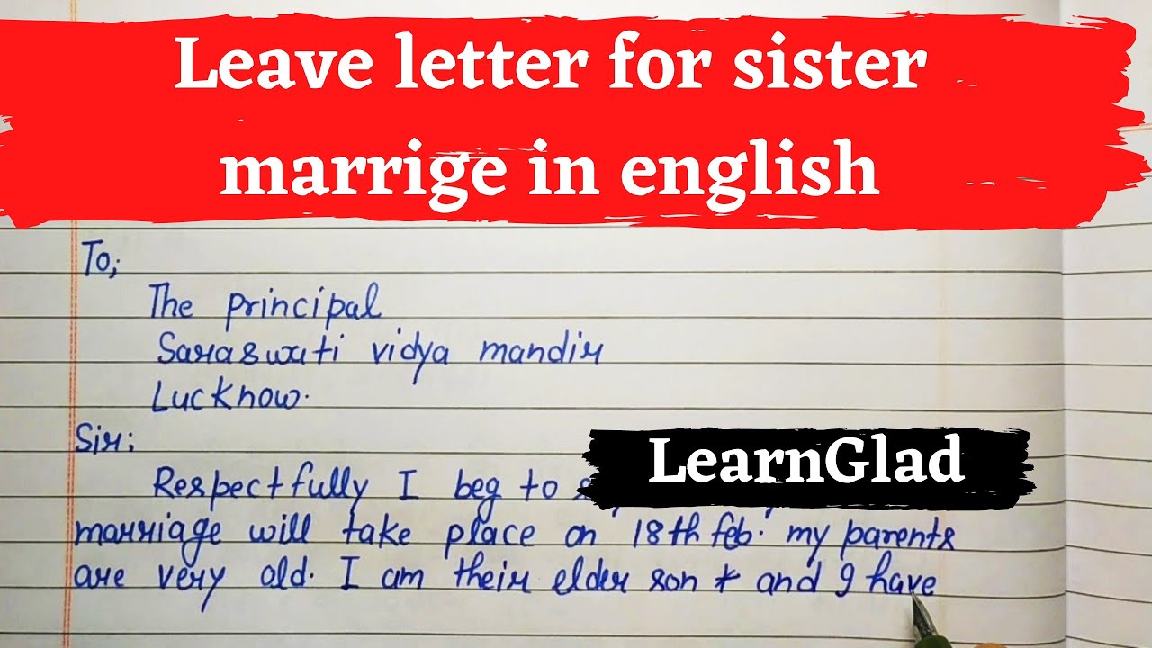 Leave Letter For Sister Marriage leave Application For Sister Marriage leave-letter-for-sister-marriage-leave-application-for-sister-marriage