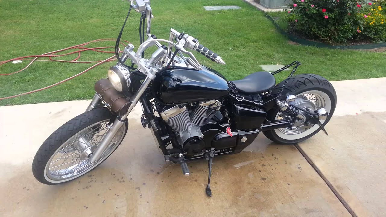 2009 Honda VT750 Bobber - start up and walk around - YouTube