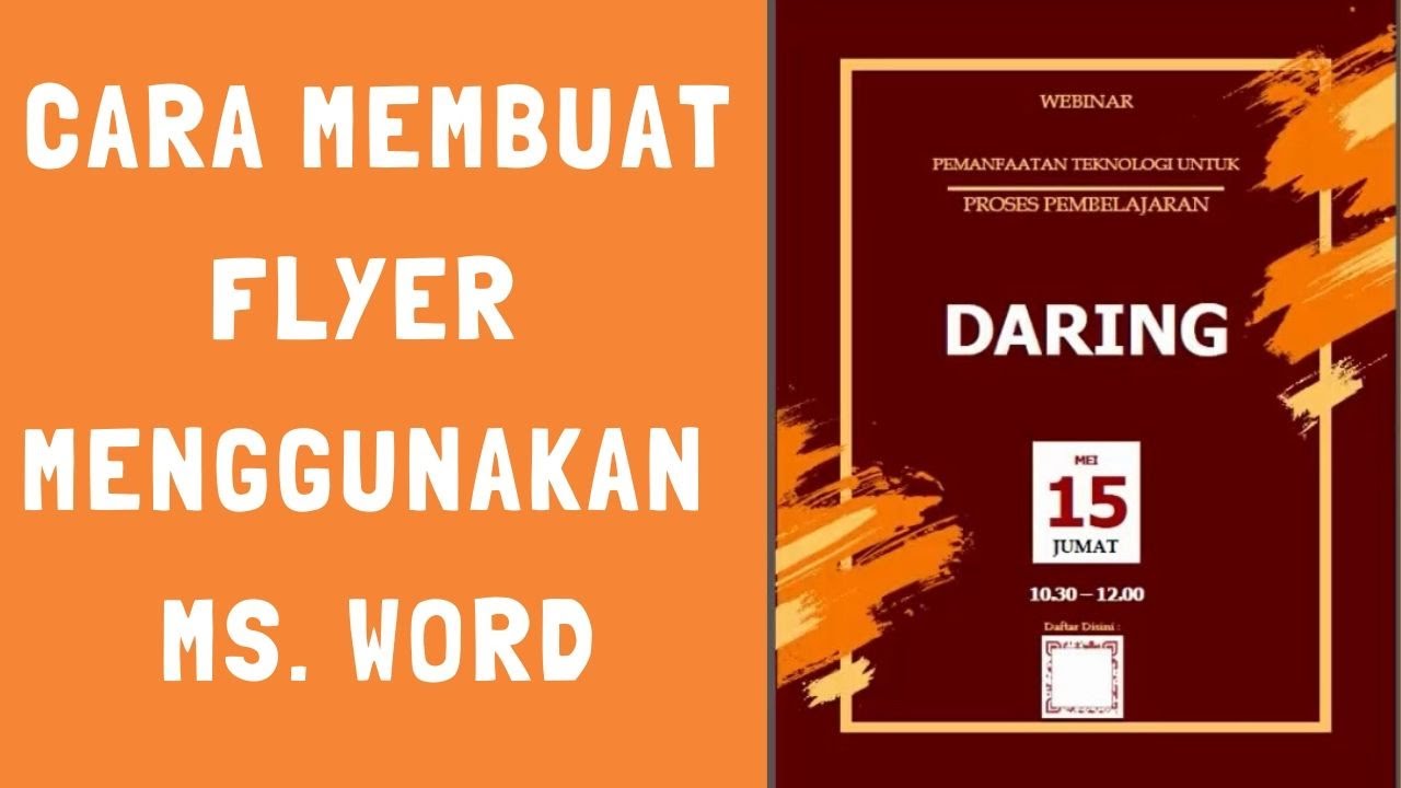 CARA MEMBUAT FLYER MENGGUNAKAN MS.WORD #DiRumahAja - YouTube