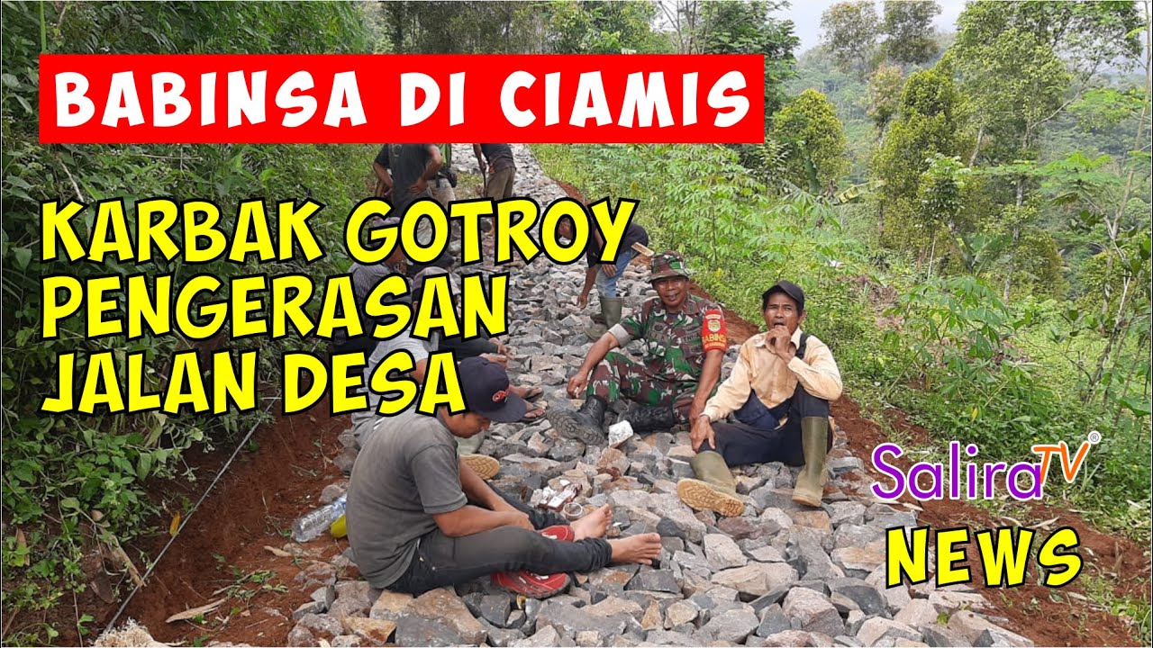 Babinsa Banjarangsana Panumbangan Ciamis Karbak Gotroy Pengerasan Jalan ...