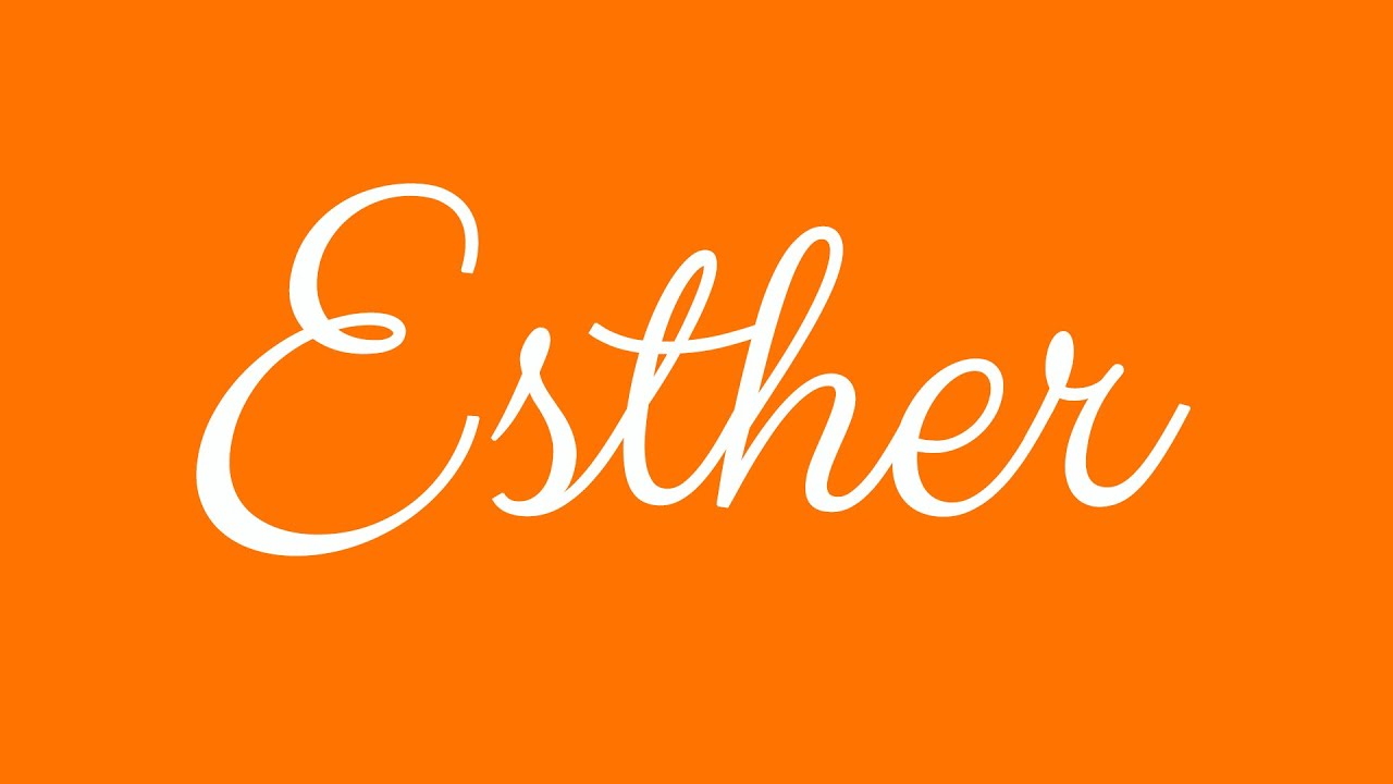 Learn how to Sign the Name Esther Stylishly in Cursive Writing - YouTube