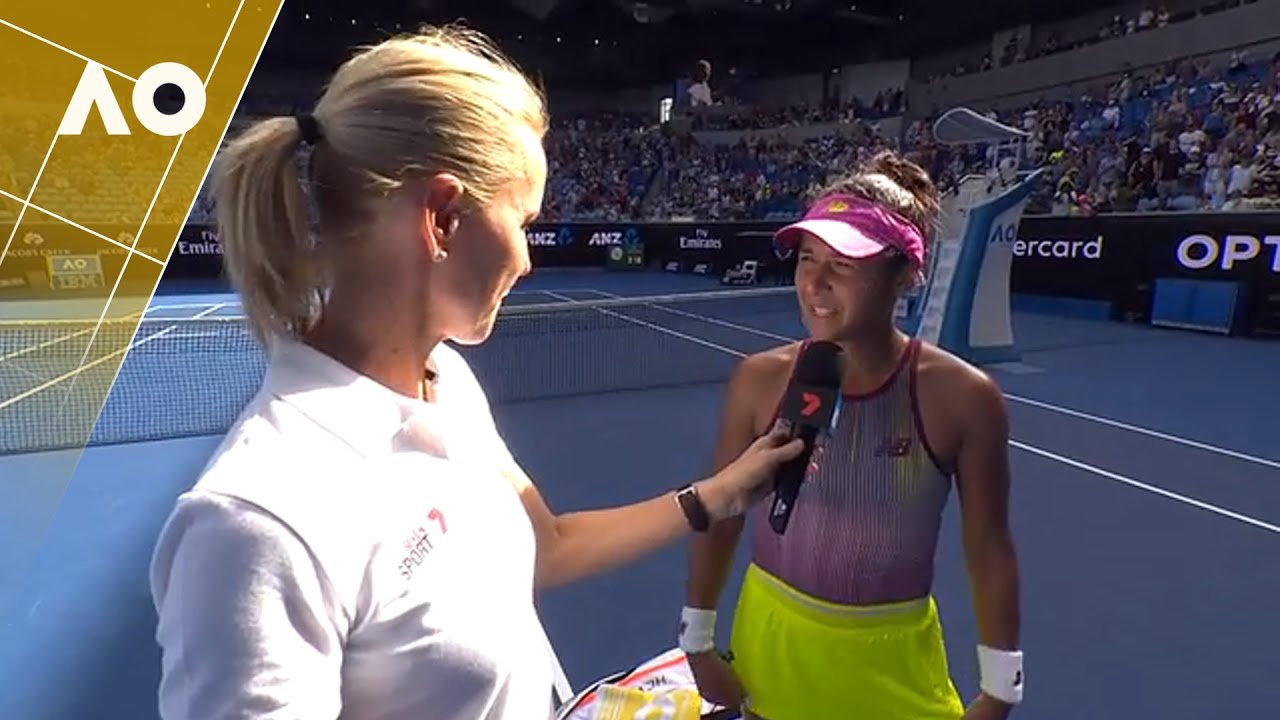 Heather Watson on court interview (1R) | Australian Open 2017 - YouTube