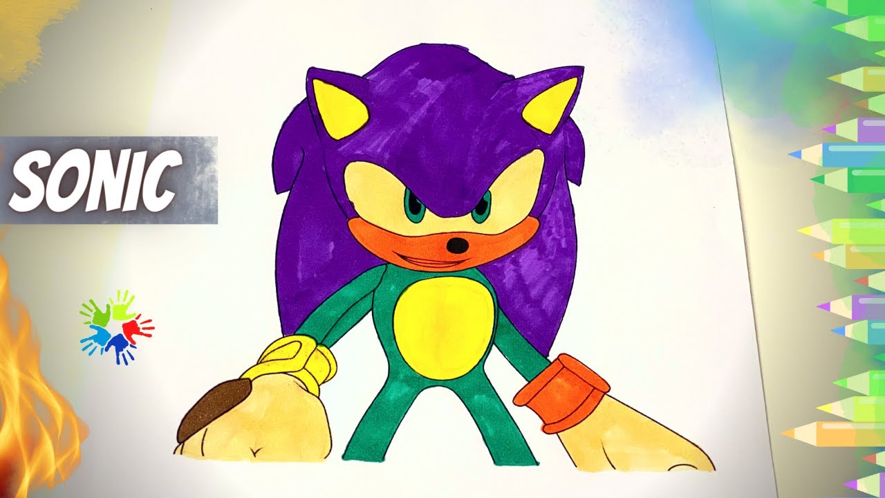 SONIC COLORING PAGES. DRAWING OF SONIC. - YouTube