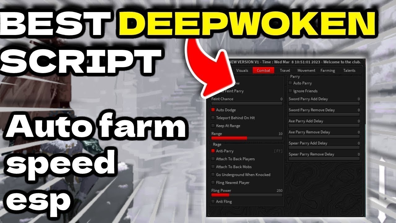 [ NEW 🔥 ] Free Deepwoken Script/Hack | AUTO PARRY | Safe | PASTEBIN 2023 - YouTube