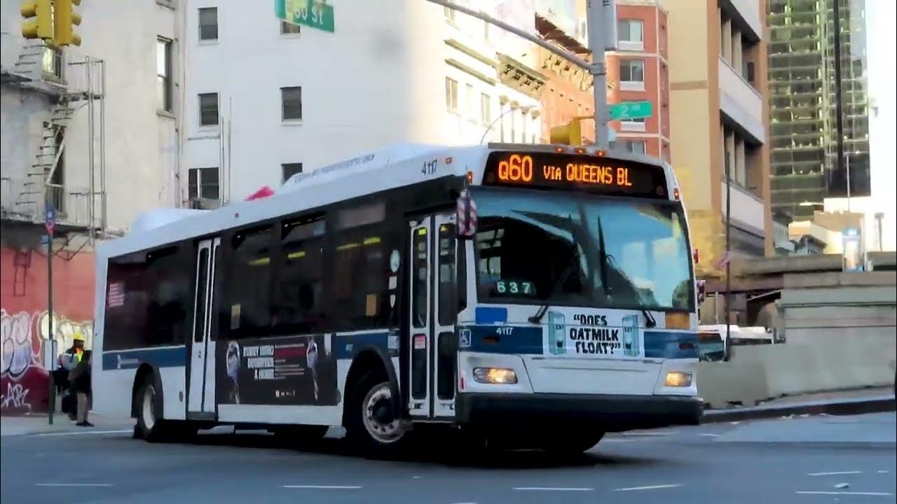 MTA Bus Company: 2009 Orion VII NG Hybrid 4117 on the Q60 Bus. - YouTube