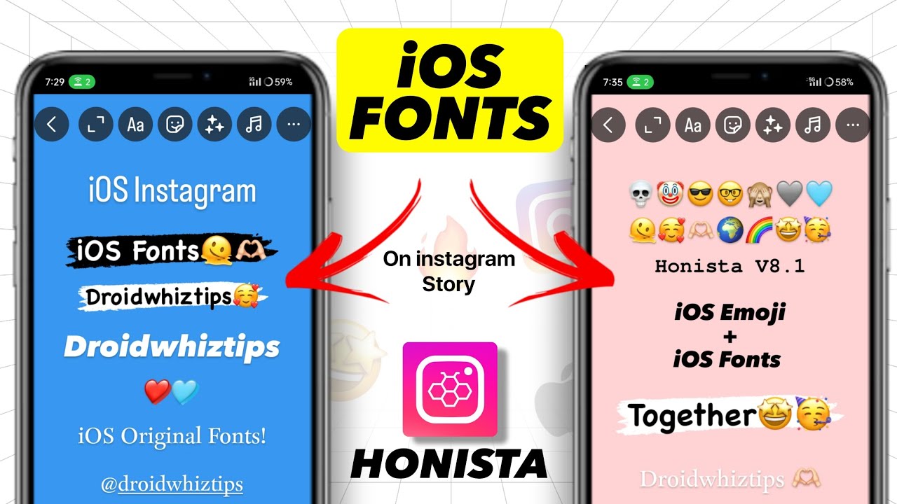 How To use iOS FONTS + EMOJIS on Instagram Story Android | iOS ...
