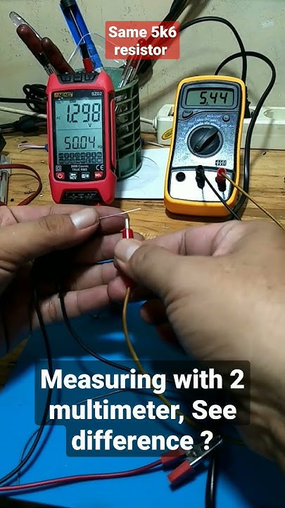 Measuring 5k6 Resistor with 2 multimeter - YouTube