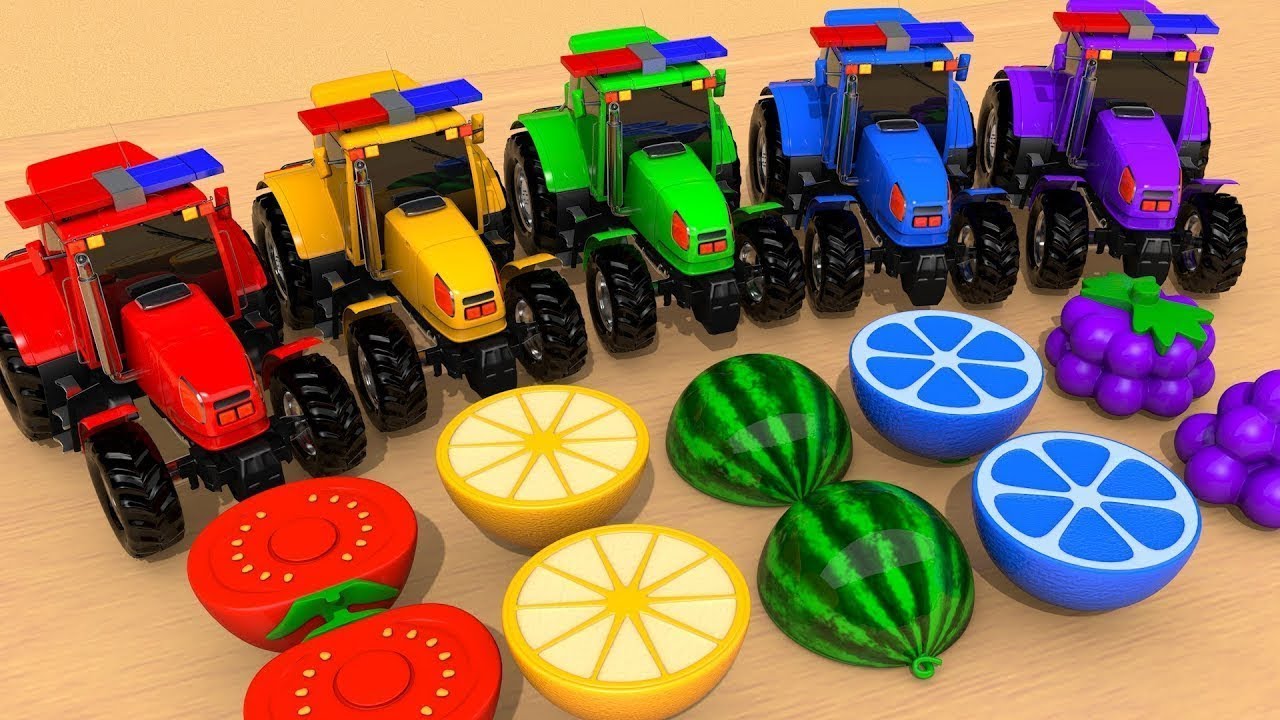 Street Vehicles Toys Assemble Cars Fruit Wheel Pretend Play with Learn ...