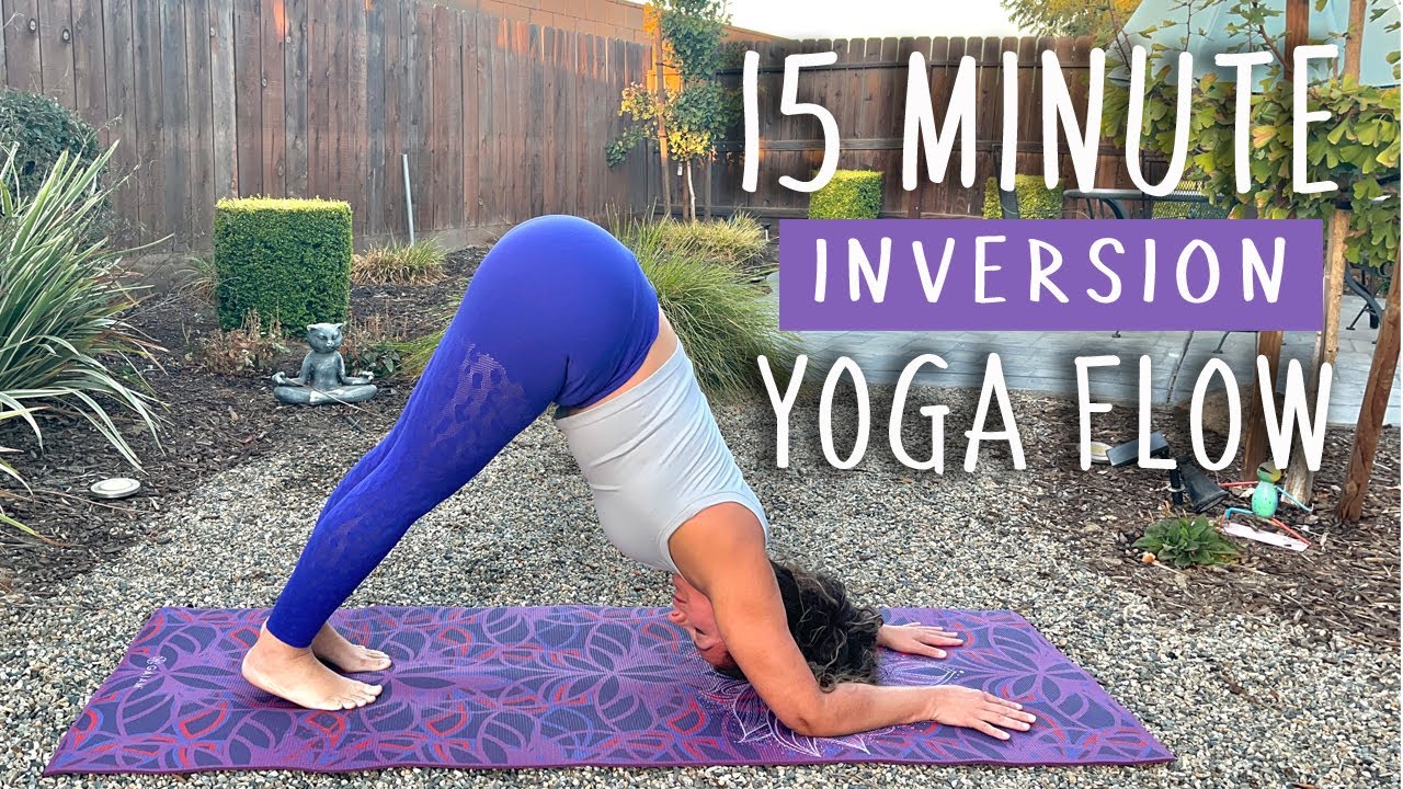15-Minute Inversion Yoga Flow | Crown Chakra Focused Bedtime Routine ...