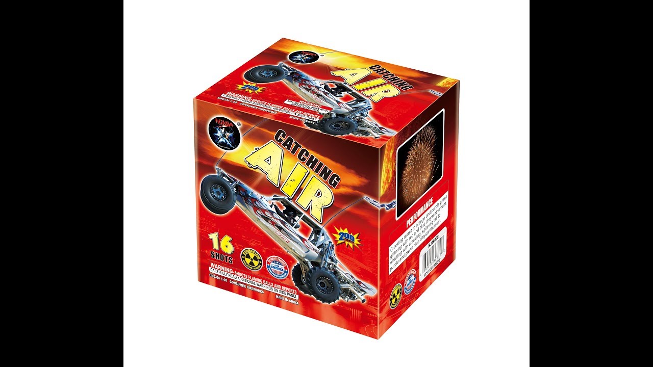 catching air 16 shot 200 gram ninja fireworks - YouTube