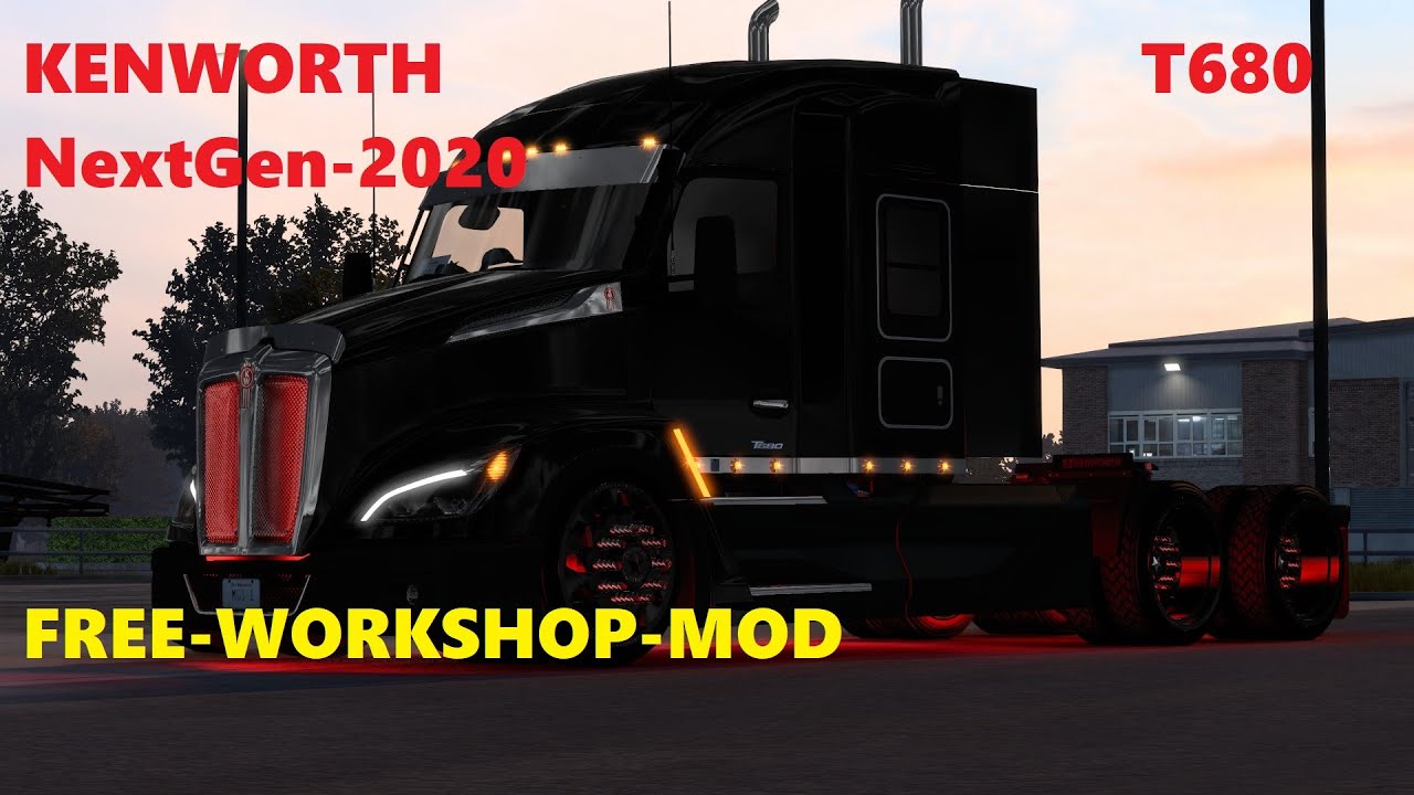 Kenworth T680 NextGen 2020 | Free mods Workshop | ATS 1.45 | MGS Drive ...
