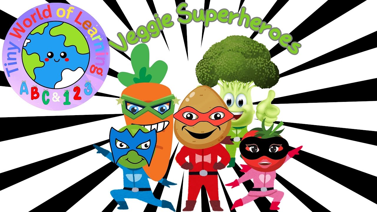 Veggie Superheroes. Learn all about these healthy veggies. Toddler ...