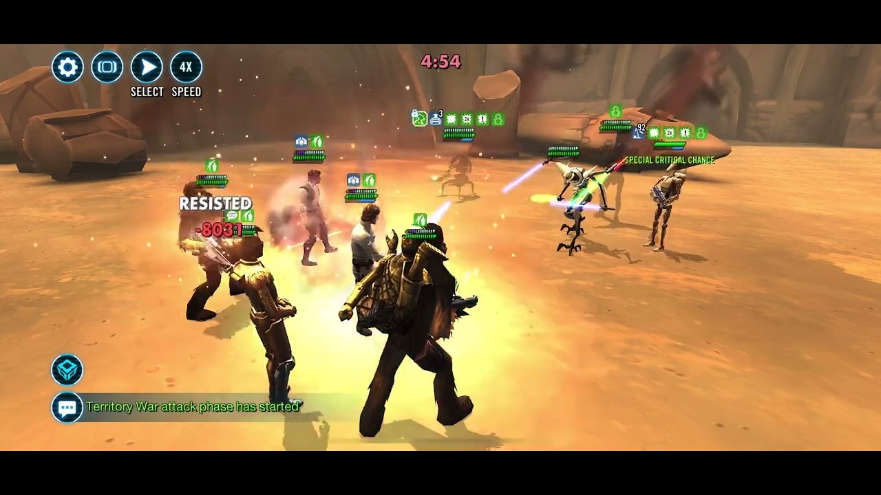 SWGOH TW - CLS Chewpio dc9 vs GG omi DDK - YouTube