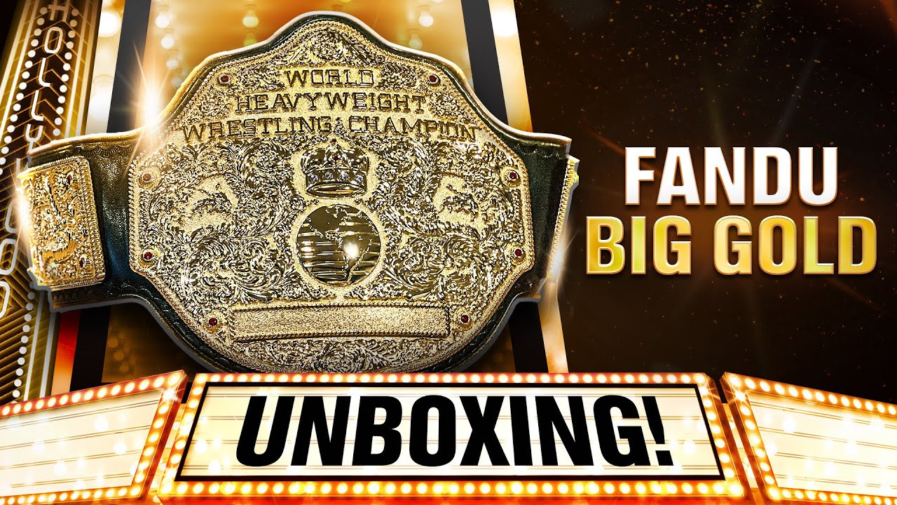 Fandu Big Gold World Heavyweight Championship Replica Belt Unboxing ...