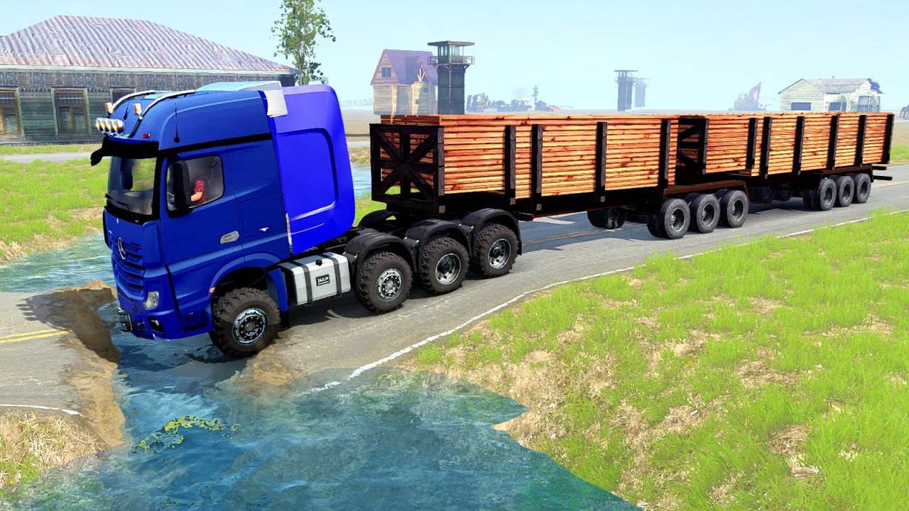 Spinning tires muddy Mercedes simulation game good Part617#spintires # ...