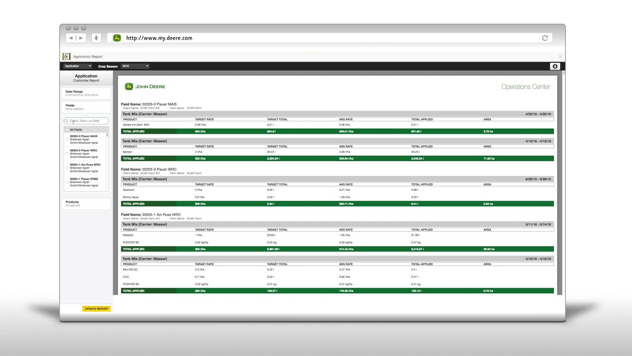 Оперативен център John Deere в MyJohnDeere.com - как да създадем ...