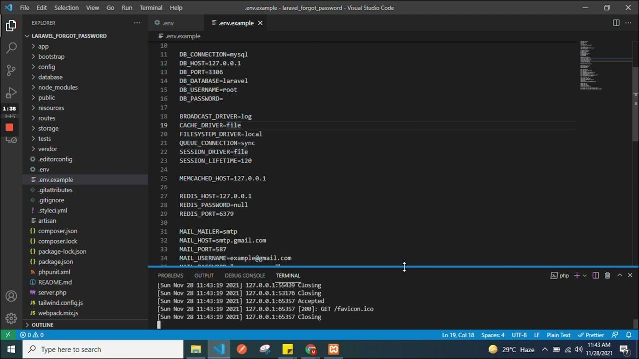 Forgot Password and Reset Password Laravel Starter Kits / Breeze - YouTube